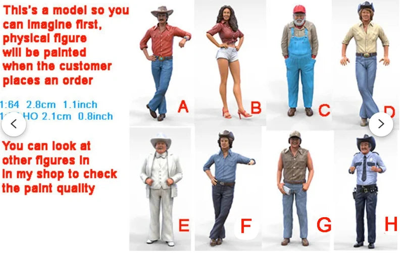 TV show figure HO 1/64 1/18 1/43 Scale handpaint high detail – Art ...